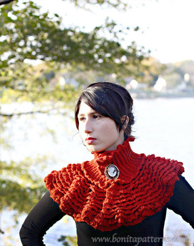 Ruffled Victorian Cowl – Bonita Patterns