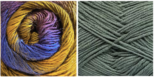 DARK GREY + SPLENDOR - Embossed Phoenix Vortex Shawl KIT – Bonita Patterns